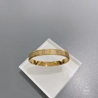 China 18K Gold Stainless Steel Bracelet Kaleidoscope Full Drill Wide Version Bangle for sale