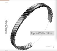 China Light Luxury Brand Classic Wide Couple Bracelet Stainless Steel Bangle Wrist Ring for sale