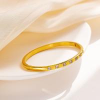 China 14K Gold Plated Cubic Zirconia Bangle Classic Tennis Bracelet Gold Bracelets For Women for sale