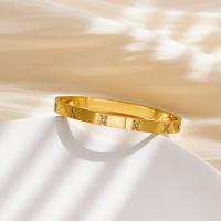 China MVCOLEDY Jewelry Gold Plated Bangle Bracelet Cz Stone Stainless Steel With Crystal for sale