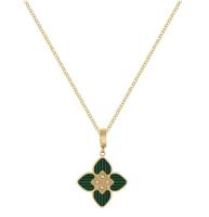 China MINTER 3 Pcs Lucky Four-Leaf Clover Jewelry Shine Diamond Gold-Plated  Necklace Earrings Bracelet for sale