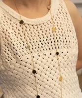 China Round Simulated Shell Pearl Strand Layered Necklace For Dainty Multiple Strands Long Necklace for sale