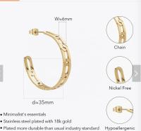 China 14K Gold Plated Thick Hoop Earrings Pack Chunky Hoops Set Hypoallergenic Small Hoop Jewelry for sale