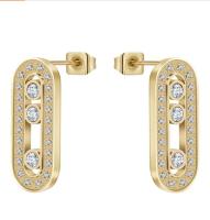 China Women Cartilage Cuffs Hoop Climber Earrings With Cubic Zirconia CZ for sale
