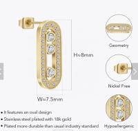 China Women Cartilage Cuffs Hoop Climber Earrings With Cubic Zirconia CZ for sale