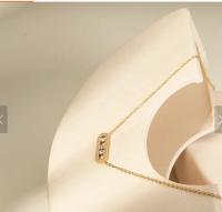 China 18K Gold Plated Stainless Steel Jewelry Hollow Oval Zircon Pendant Trendy For Women for sale