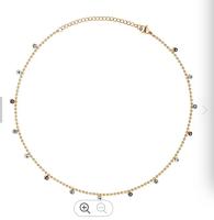 China 18K Gold Plated Stainless Steel Jewelry Ball Chain Epoxy Eye Ball Charms For Ladies for sale