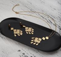 China Sanfenly Gold Jewelry Sets for Women Girls Gold Layered Necklaces Chain Bracelets Knuckle Rings Gold Jewelry for sale