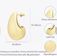 China Women Earrings Gold Open Hoop C Shape 14K Gold Filled Small Boho Beach Simple Delicate Handmade Hypoallergenic for sale