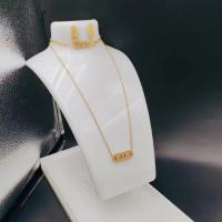 China Stainless Steel Earring ,Necklace , Bracelet Sets For Lady Cnc cz with stone for sale
