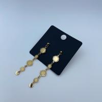 China Polished Gold Finish Stainless Steel Earring with CZ Stone and Gold for sale