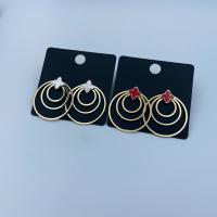 China Polished Gold Finish Stainless Steel Earring with CZ Stone and Gold for sale