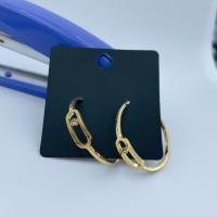 China Polished Gold Finish Stainless Steel Earring with CZ Stone and Gold for sale
