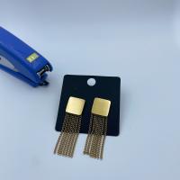 China Polished Gold Finish Stainless Steel Earring with CZ Stone and Gold for sale