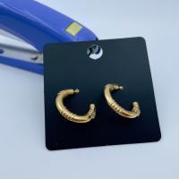 China Upgrade Your Products with Polished Stainless Steel and Achieve a Luxurious Gold Look Earrings for sale