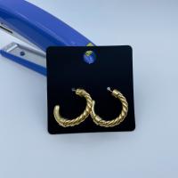 China Upgrade Your Products with Polished Stainless Steel and Achieve a Luxurious Gold Look Earrings for sale