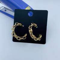 China Upgrade Your Products with Polished Stainless Steel and Achieve a Luxurious Gold Look Earrings for sale