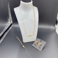 China High Polish Newest Gold Color Stainless Steel  Earring ,Necklace , Bracelet Sets For Lady for sale