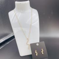 China Snake High Polish Newest Gold Color Stainless Steel  Earring ,Necklace , Bracelet Sets For Lady for sale
