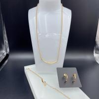 China 2024 New Waterproof Trendy Stainless Steel Jewelry Sets , 18K Gold ,Luxury Gift, Wholesale for sale