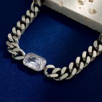 China Personalized Stainless Steel CZ Gold Necklace Miami Cuban Link Chain Necklace for sale