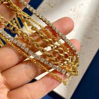 China Stainless Steel Gold Layer Diamond Shape  Necklace Jewelry Chokers For Women for sale