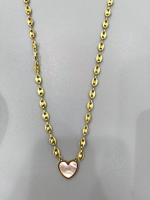 China Women Girls Trendy Heart Pendant Necklace Europe USA Shell Heart Charm Choker for sale