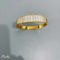 China European And American Style Bracelet Stainless Steel Bracelet Vertical Stripe Inlaid Bangle for sale