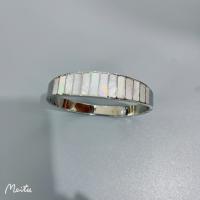 China European And American Style Bracelet Stainless Steel Bracelet Vertical Stripe Inlaid Bangle for sale