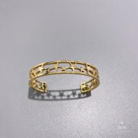 China individuality brand jewelry hollow star bracelet opening Stainless steel bangles for sale