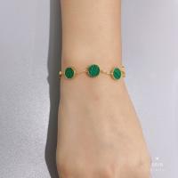 China independent designer brand round green shell bracelet Stainless steel hand chain for sale