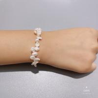 China vintage luxury brand hand chain small faux pearl bracelet Stainless steel bangle for sale