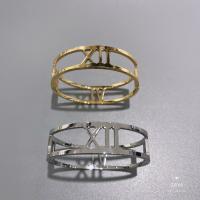 China L Word Design Double Ring Bracelet 18k Stainless Steel Gold Bangle for sale