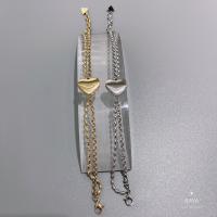 China Niche Luxury Brand Jewelry 24k Gold Heart shape Bracelet Valentine's Day present for sale