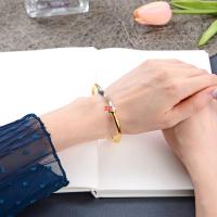 China Stainless steel jewelry couple big diamonds bracelet 14k gold adjustable bangles for sale