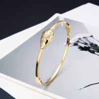 China Stainless Steel 10 Grain Diamond Encrusted Bracelet 18k Rose Gold Bangle for sale