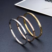 China Bling Diamonds Light Luxury Gold Bangle Independent Design SS316l Gold Bangle for sale