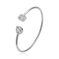 China 18k Zircon Stainless Steel Cuff Bangle for sale