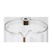 China exclusive niche brand Stainless steel rhinestone bracelet 18k thick gold bangles for sale