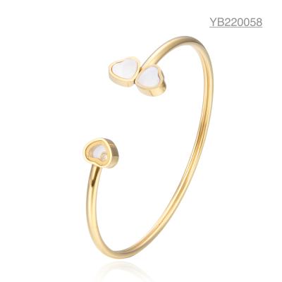 China Shamrock Stainless Steel Bangle for sale