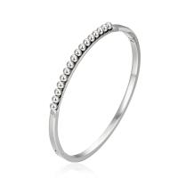 China Anti Rust Fadeless Gold Rhinestone Bracelet 16 Round Gold Beads Bangles for sale