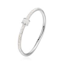 China 58X44mm 14k Gold Plated Kaleidoscope Bracelet Silver Rhinestone Bangle Bracelets for sale