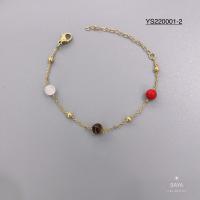 China Unique  brand colorful beads chain necklace set jewelry stainless steel bangle for sale