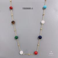 China Unique  brand colorful beads chain necklace set jewelry stainless steel bangle for sale