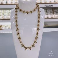 China Luxury Brand Gold Stainless Steel Heavy Industry Chain Jewelry Set Ring Bracelet for sale