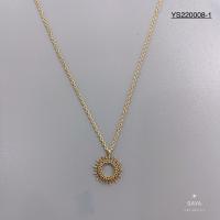 China High-end Brand 18k Gold Stainless Steel Jewelry Set Gold Gear 45cm Thin Necklace for sale