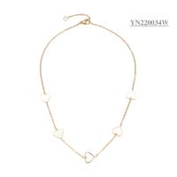 China 40CM 18k Gold Stainless Steel Necklace 5 Heart Trendy Luxury Jewelry for sale