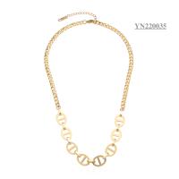 China Tide Brand 14k Gold Plated Necklace 8 Pig Nose Chain Style Necklace for sale