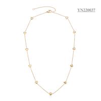 China Retro Luxury Long Gold Stacked Necklaces With Heart Pendant for sale