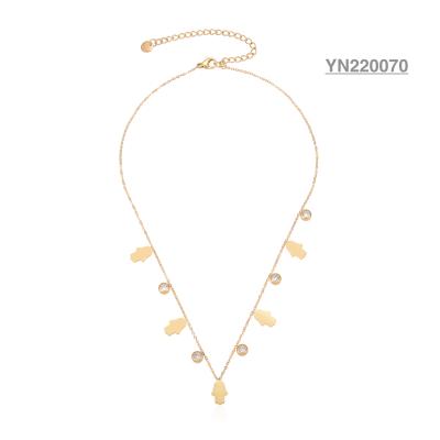 China Rhinestone Tassel Stainless Steel Fashion Necklaces 18k Gold Torque Necklace for sale